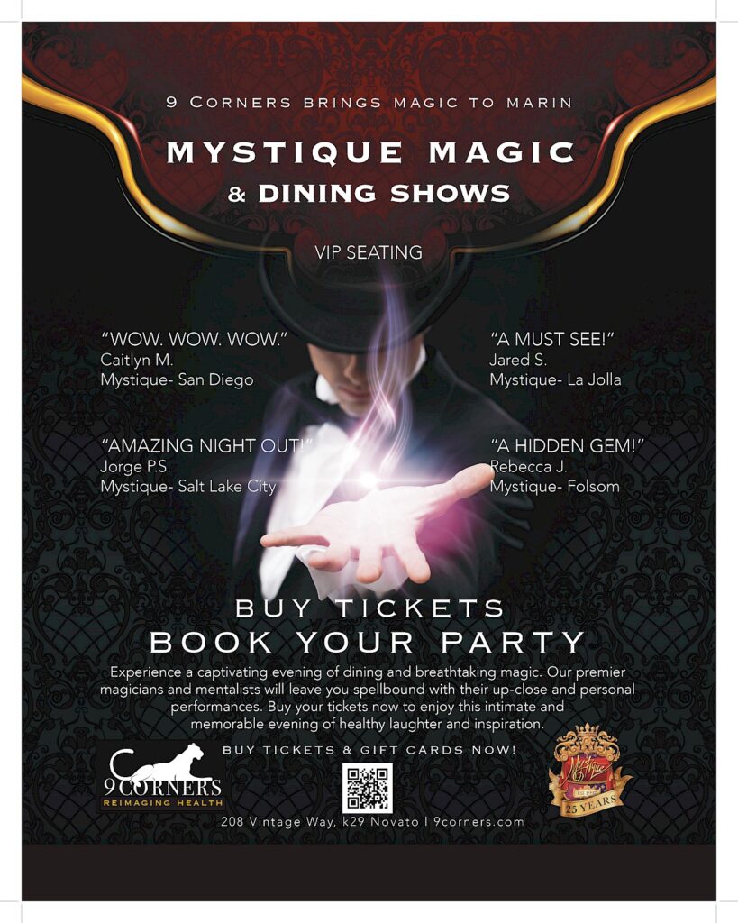 Mystique Magic & Dining Show at 9 Corners Spa - Visit Novato